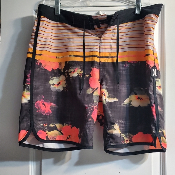 Hurley | Shorts | Hurley Tropical Floral Board Shorts Black Orange Pink ...